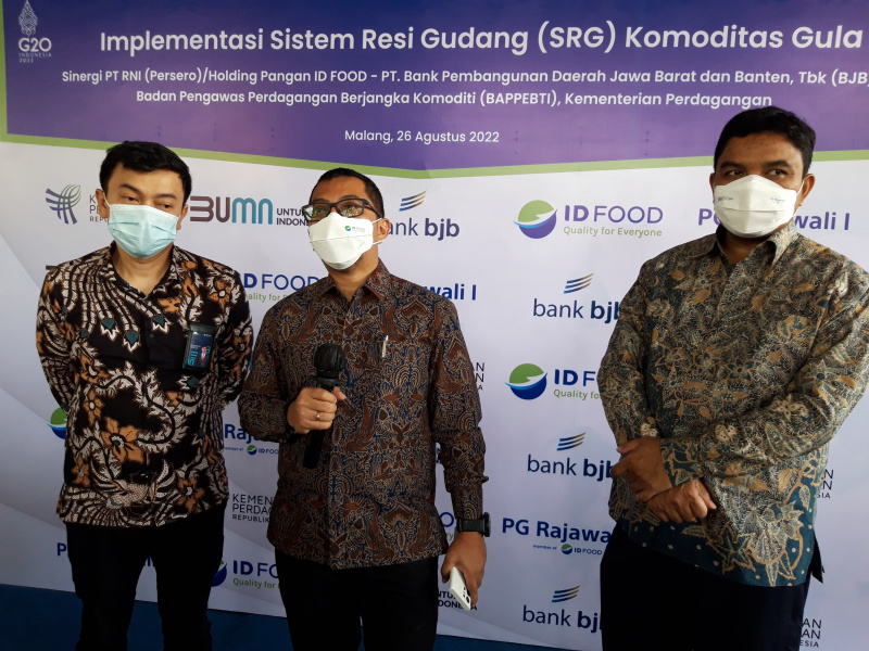 ID FOOD Terapkan Sistem Resi Gudang Gula Perdana di Indonesia