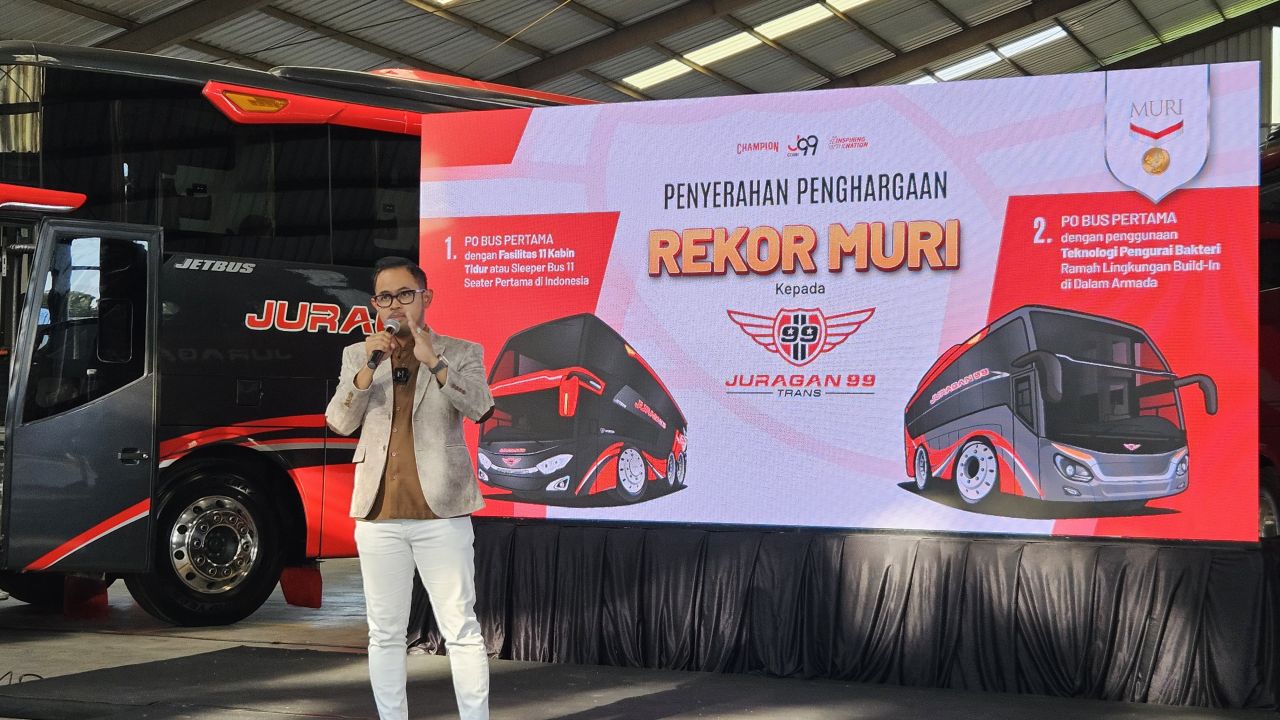 PO Bus Juragan 99 Trans Raih Dua Rekor MURI